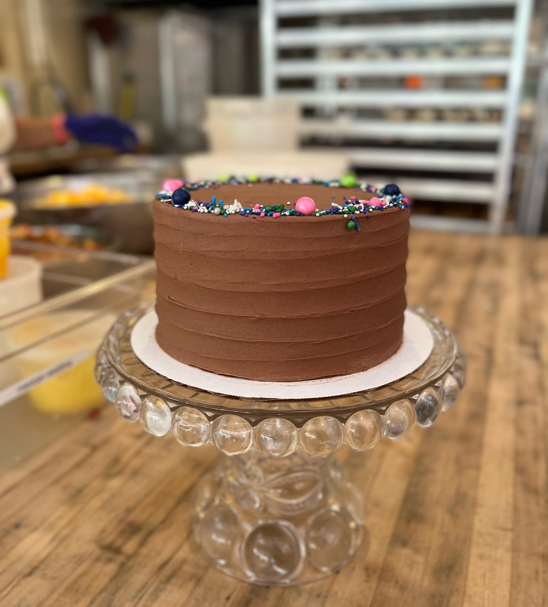 Vanilla Cake with Chocolate Buttercream 6" | The Able Baker